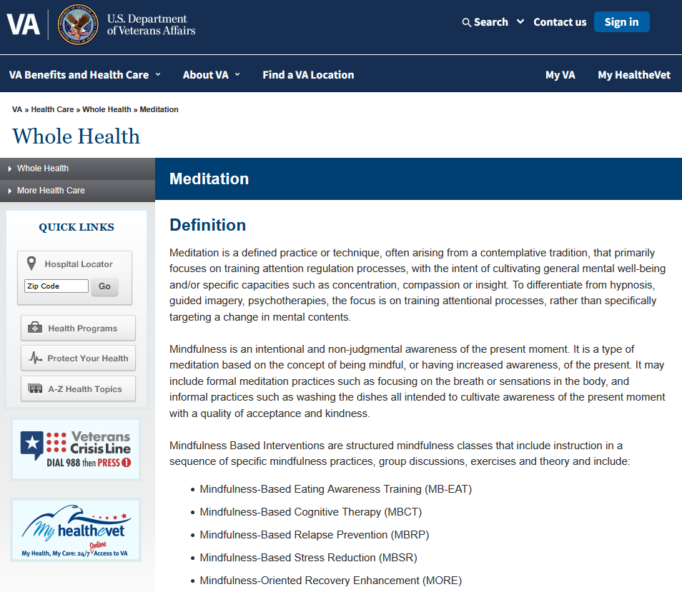 Mindfulness-Oriented Recovery Enhancement (MORE) Recognized by U.S ...